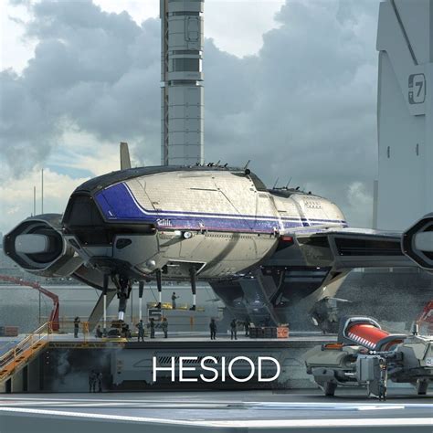 Hesiod Cargo Class Spaceships Yr 3500 Keyart Andrian Luchian On