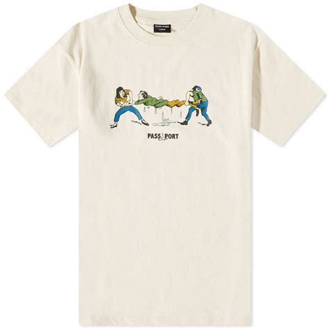 Pass~port Mens Squeeze T Shirt In Natural Pass~port
