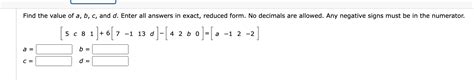 solved use the matrices c and d given below to answer the