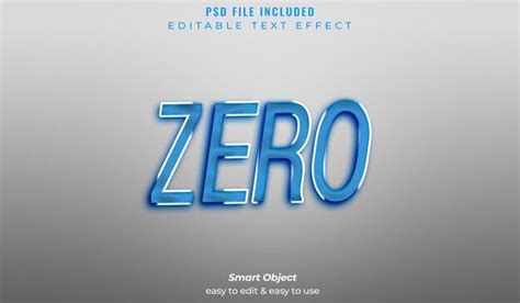 Premium Psd Psd Zero 3d Text Effect