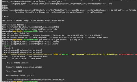 java dyn BasicStealTest java编译报错 Issue dragonwell project dragonwell GitHub