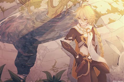 Aether Genshin Impact Drawn By Mi Gensin Danbooru