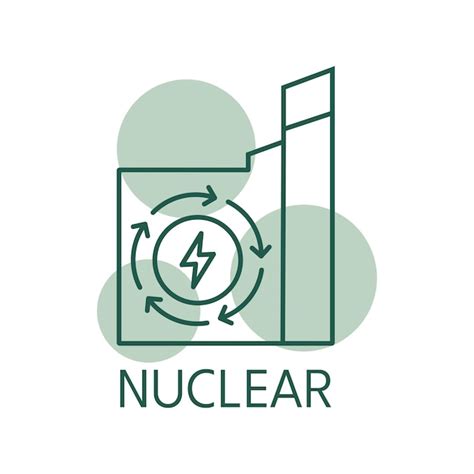 Premium Vector Nuclear Color Icon Logo Style