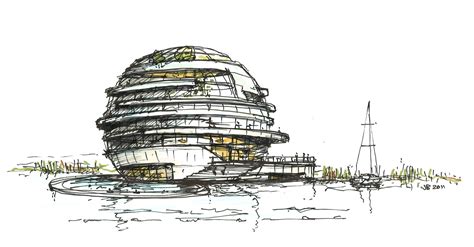Architecture Sketch Concept Floating Hotel Self Sufficient Architecten Architecture Sketch Concept Floating Hotel Self Sufficient Architecten