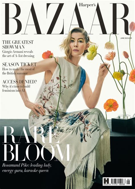 Rosamund Pike Covers Harpers Bazaar Uk June 2025 By Emma Summerton