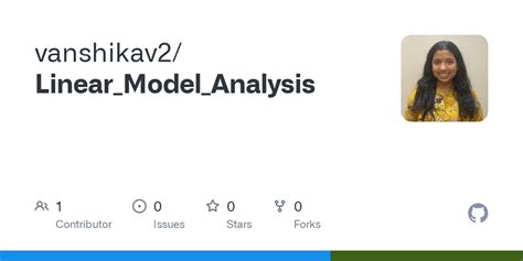 Github Vanshikav2linearmodelanalysis