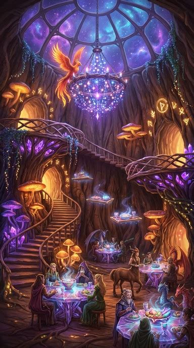 Free Magical Floating Feast Image Magical Cafeteria Floating