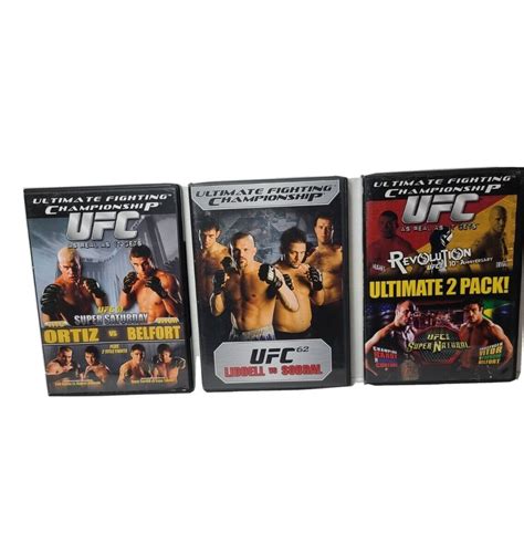 4 Ufc Ultimate Fighting Championship Dvds Vol 51 62 And 10 Year