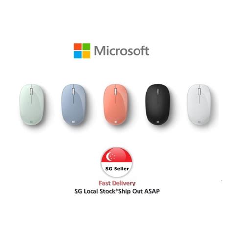 Microsoft Bluetooth Mouse Peach Mint Blue Shopee Singapore