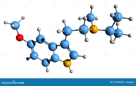 Dmt Dimethyltryptamine Skeletal Formula And Structure Vector