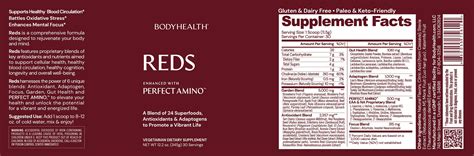 Reds Antioxidant Adaptogen And Phytonutrient Drink Powder Bodyhealth