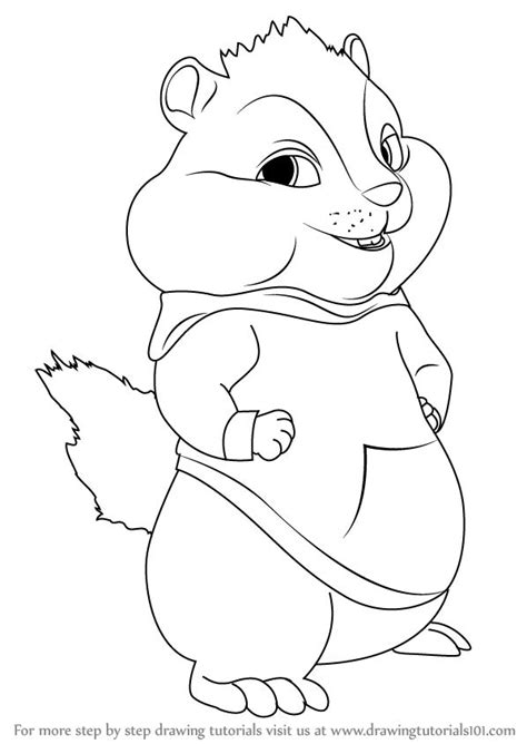 How To Draw Theodore From Alvin And The Chipmunks Alvin And The
