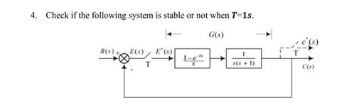 Check If The Following System Is Stable Or Not Chegg