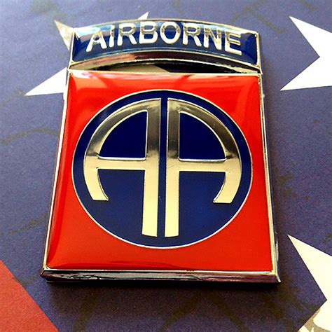 Auto Medals 82nd Airborne Metal Car Emblem Us Patriot
