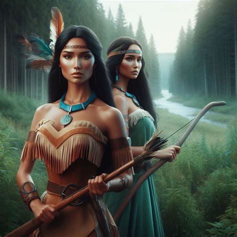 Pocahontas With Best Friend Native American Indianen American