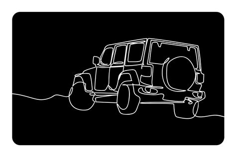 Jeep Line Art Personal Cards Jeep Art Original Card