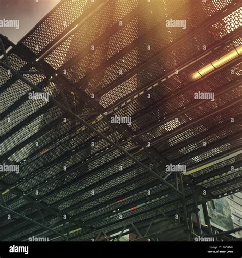 Protective Scaffolding For An Office Building Under Construction Stock