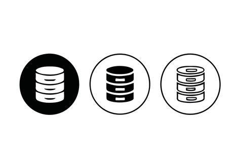 Database Icon In Circle Vector Illustration 25498323 Vector Art At