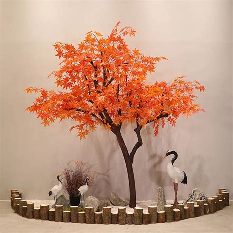Artificial Red Maple Tree Year Round Autumnal Splenddor