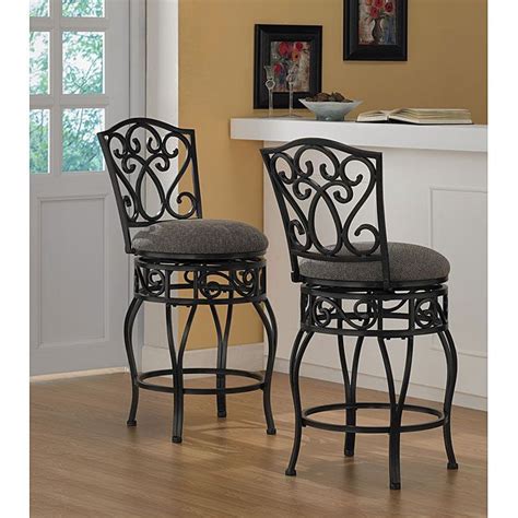 Black Wrought Iron Counter Stools