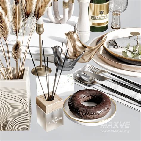 Table Set 07 3d Model Download Maxve