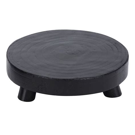 Tracey Boyd Black Round Wooden Riser 8