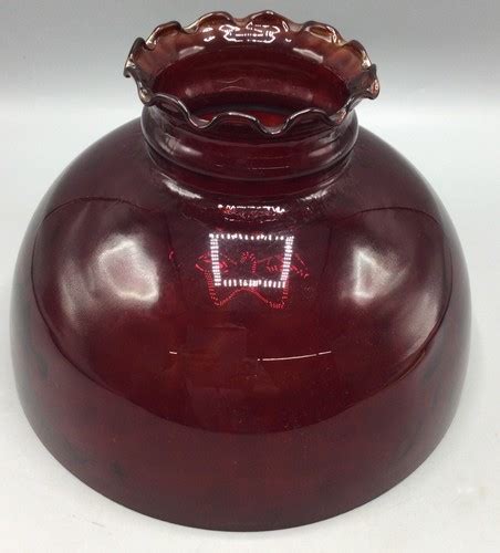 Vintage Ruby Red Glass Lamp Shade 10” Wide X 65” Tall Ebay