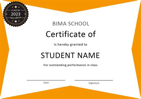 Certificate Student