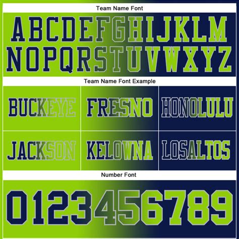 Custom Navy Football Jersey Neon Green Gray Mesh Authentic Gradient