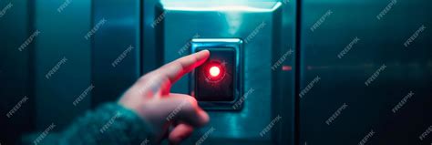 Premium Photo Finger On The Button A Person With Their Finger On A