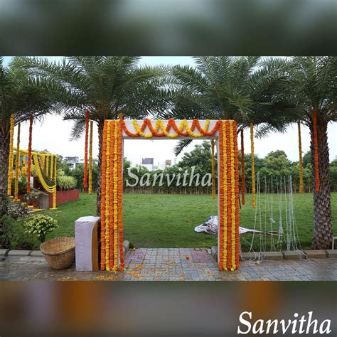 Marigold Entrance For Seemantham Ceremony
