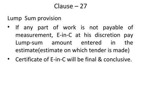 Conditions Of Cpwd Contract In India Ppt