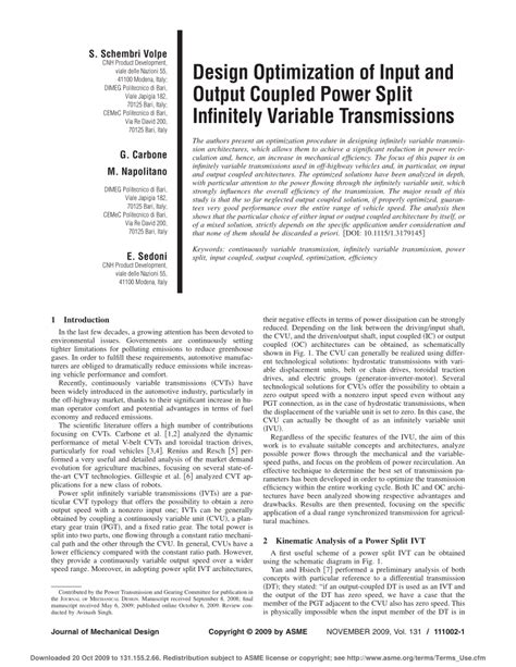 pdf design optimization of input and output coupled power split