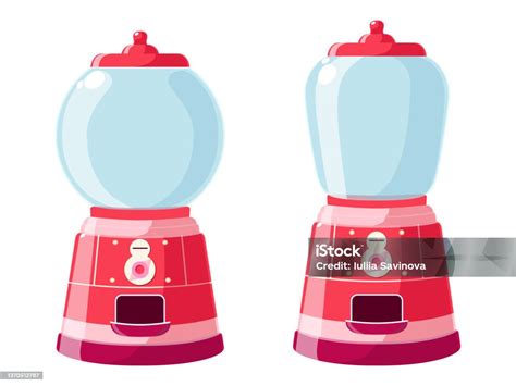 디스펜서가 있는 빈 껌 기계 흰색 배경에 격리 된 벡터 재미있는 그림 0명에 대한 스톡 벡터 아트 및 기타 이미지 0명 개체 그룹 검볼 Istock