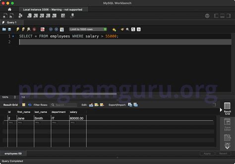 Mysql Greater Than Operator