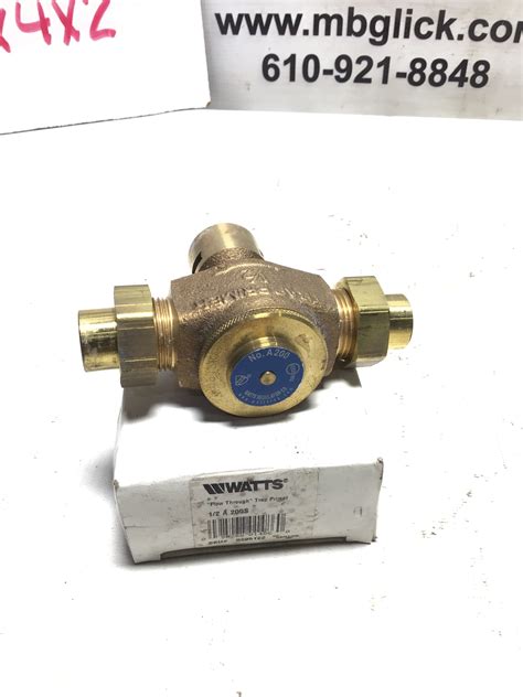 Watts Flow Through Trap Primer 12 A 200s Moses B Glick