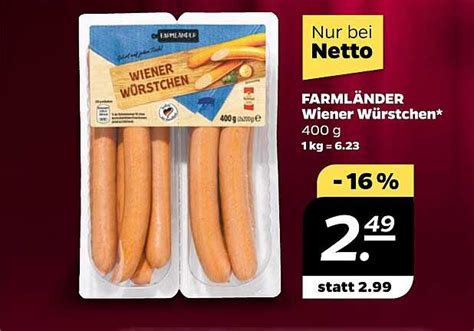 Farmländer Wiener Würstchen Angebot Bei Netto