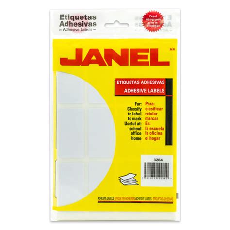 Etiqueta Adhesiva Janel Blanca No24 De 32 X 64mm Paquete Con 240 Et