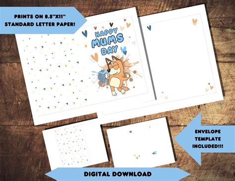 Bluey Mother S Day Card Mother S Day Card Bluey S Mum Printable Mother S Day Card Digital
