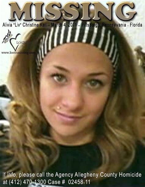 Alivia Christine “liv” Kail Pennsylvania Lostnmissing Facebook