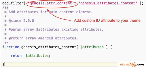 Genesis Wordpress Framework How To Add Custom Id Attribute To Your
