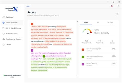 Plagiarism Checker X Originality Report