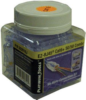 Platinum Tools 202016j Ez Rj45 Cat6plus Connectors 50 And Ez Rj45 Cat6
