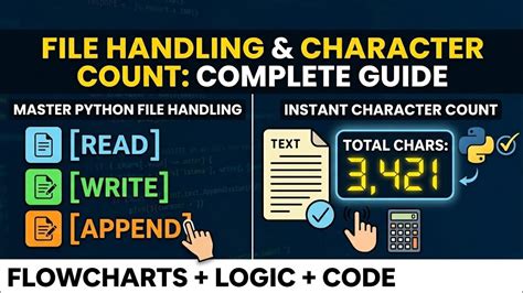 Character Count In Python File Handling Full Tutorial Logic Code