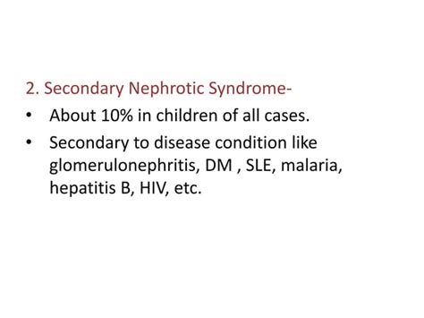 Nephrotic Syndrome Pptx Blood Disorders Diseases And Conditions