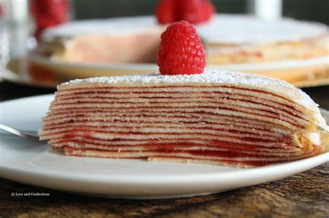 Cream Cheese And Raspberry Crepe Cake Naturallycheesy Love And Confections