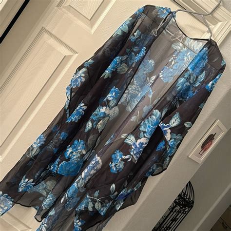 Cyn And Luca Swim Cyn Luca Swimsuit Coverup Blue Floral Xxl Poshmark