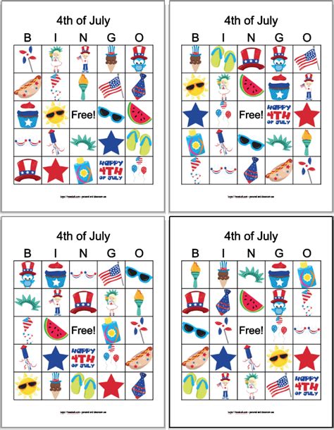Free Printable Fourth Of July Bingo The Artisan Life Worksheets Library