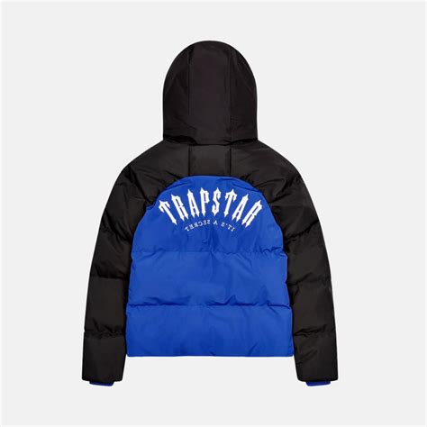 Trapstar Irongate Aw23 Hooded Puffer Jacket Blackdazzling Blue No