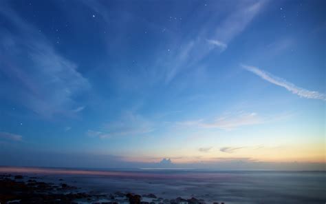 Clear Sky Wallpaper 4k Sunset Dusk Blue Sky